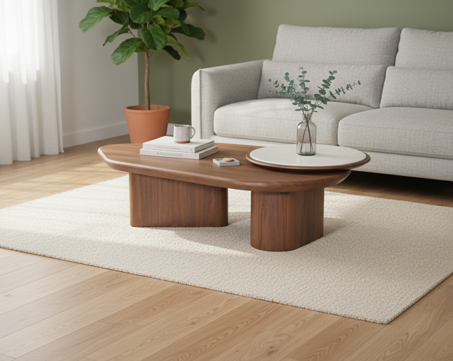 Buro Coffee Table | Elegant Modern Center Table by Furniturewalla